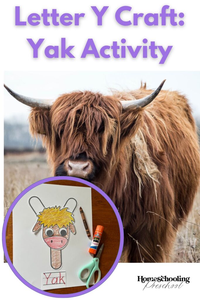 Letter Y Craft: Yak Activity - Homeschooling Preschool