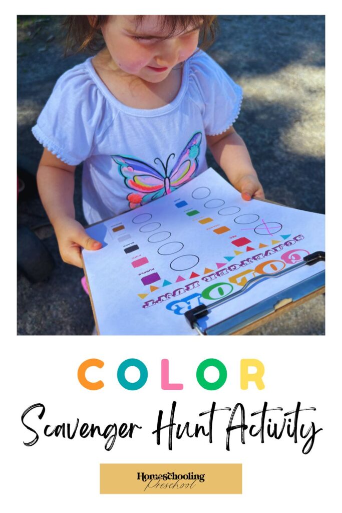 Color Scavenger Hunt Activity - Homeschooling Preschool