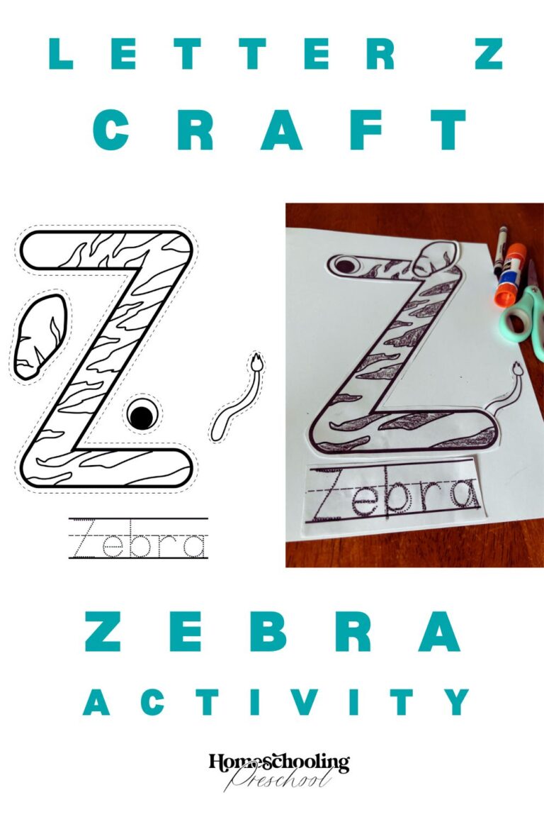 Letter Z Craft: Zebra Activity - Homeschooling Preschool