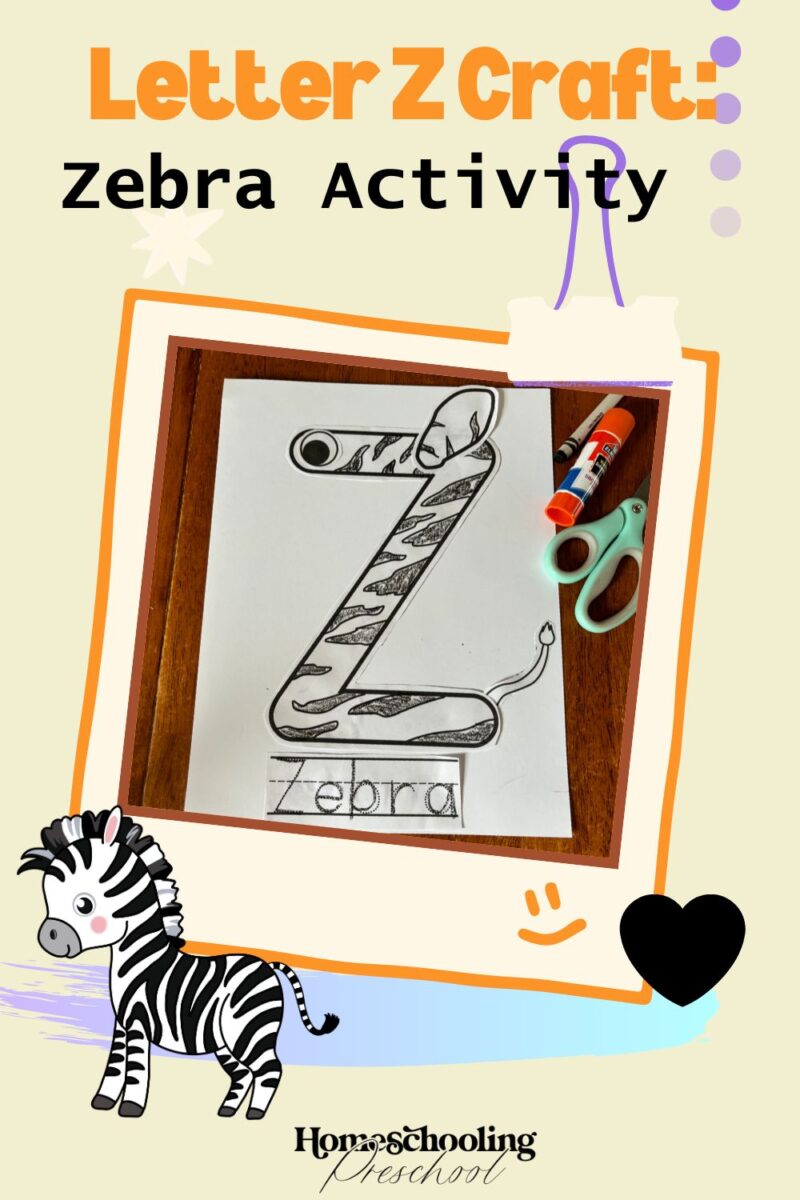 Letter Z Craft: Zebra Activity - Homeschooling Preschool
