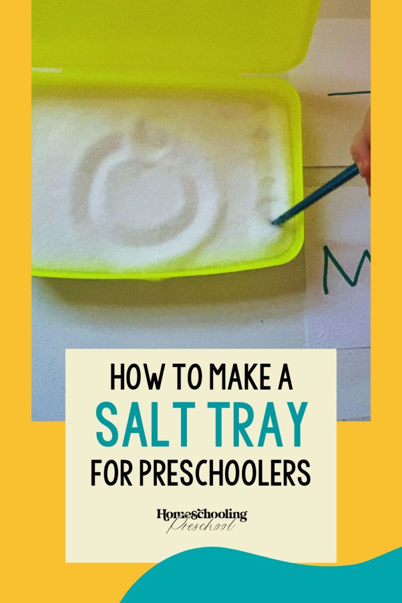How to Make a Salt Tray for Preschoolers - Homeschooling Preschool