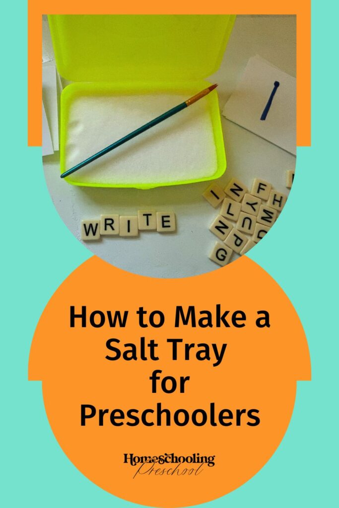 How to Make a Salt Tray for Preschoolers - Homeschooling Preschool