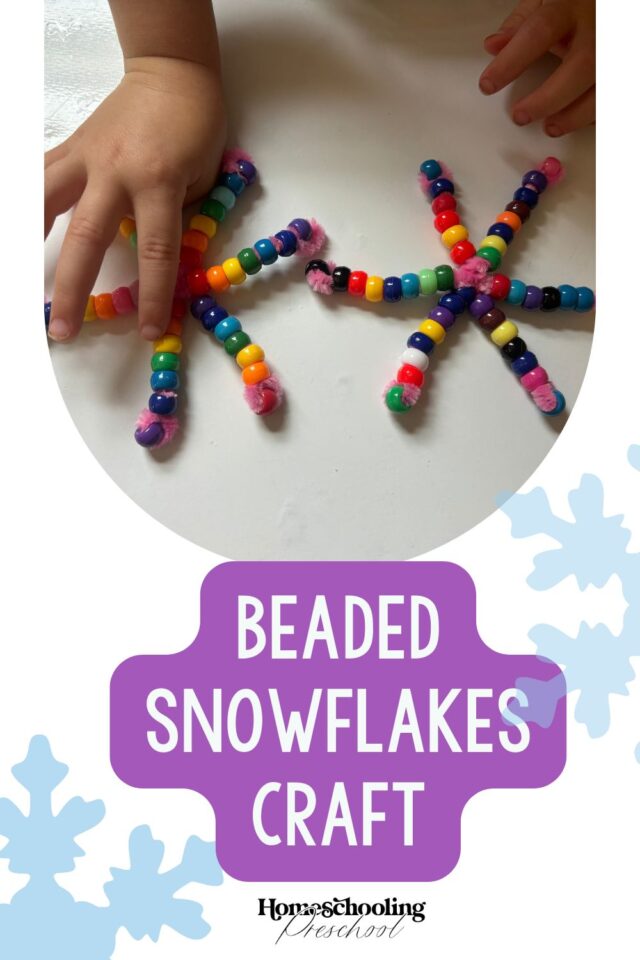 Beaded Snowflakes Craft - Homeschooling Preschool