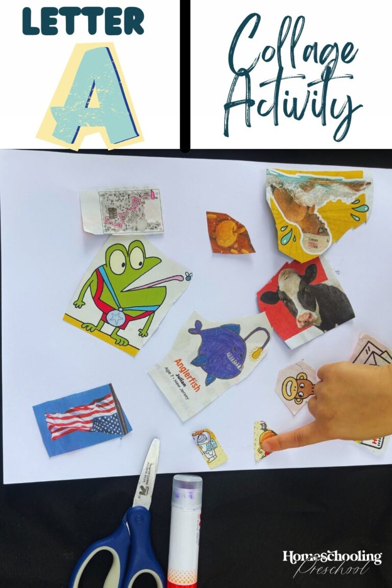 Letter A Collage Activity - Homeschooling Preschool