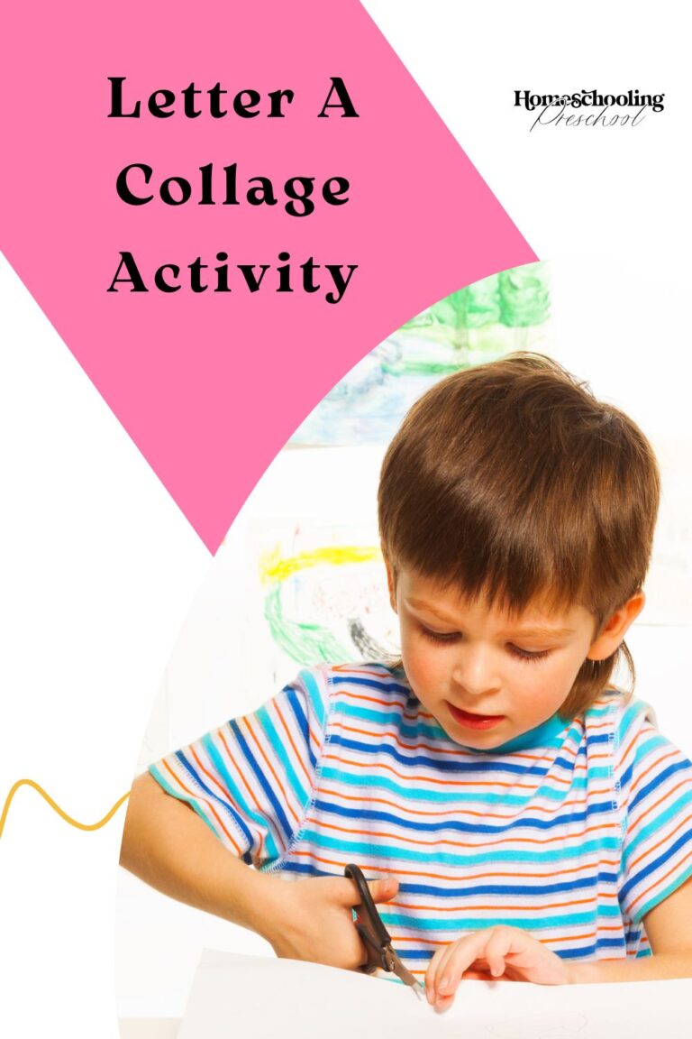 Letter A Collage Activity - Homeschooling Preschool