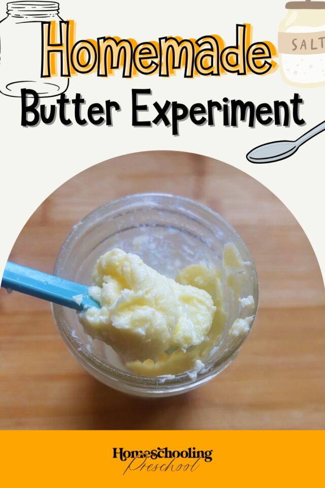 Homemade Butter Experiment - Homeschooling Preschool