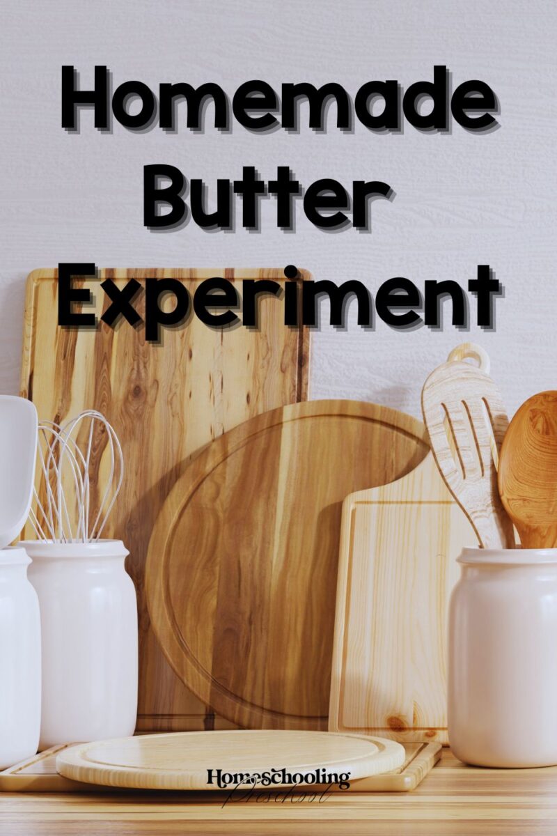 Homemade Butter Experiment - Homeschooling Preschool