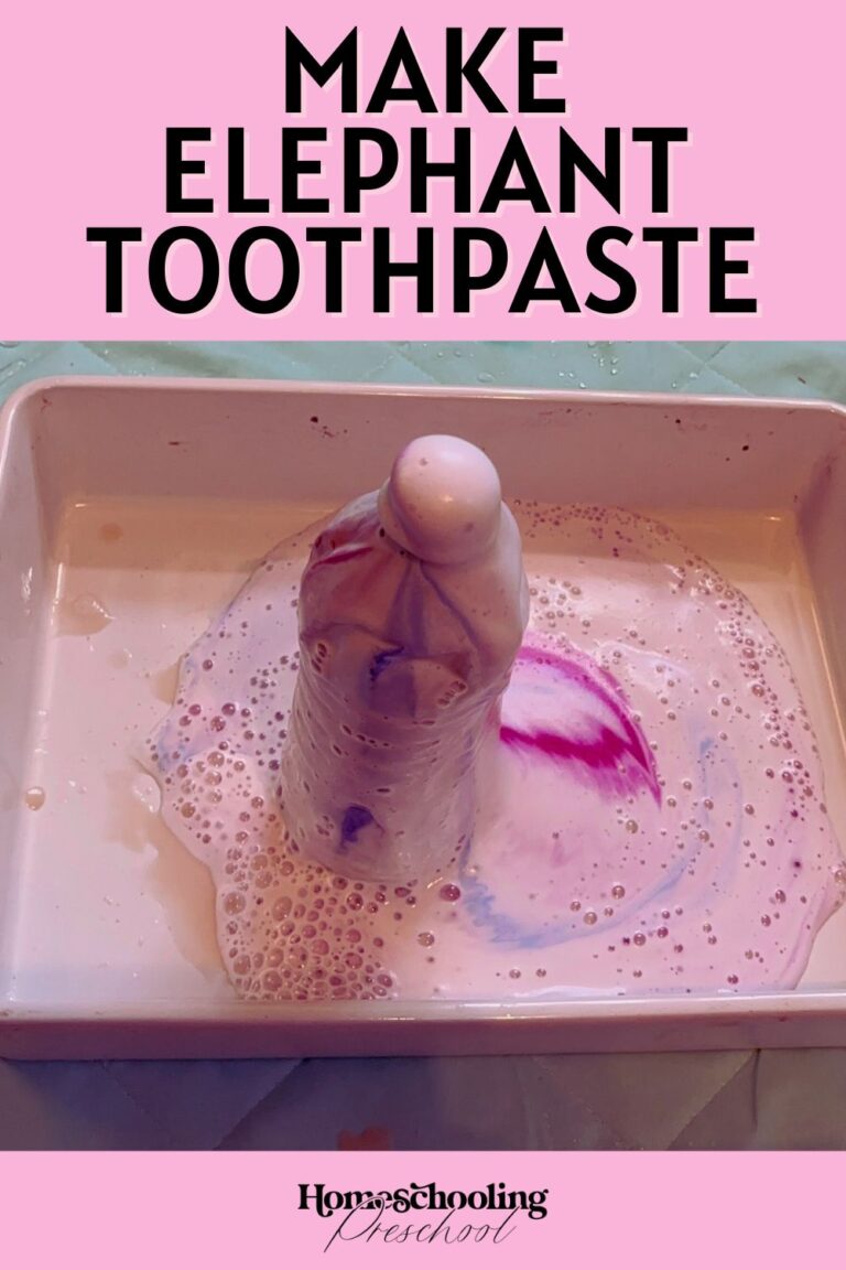 Elephant Toothpaste Experiment - Homeschooling Preschool