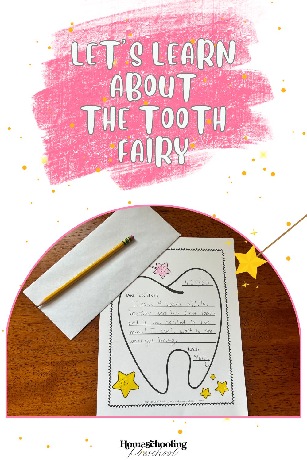 Let's Learn About the Tooth Fairy - Homeschooling Preschool
