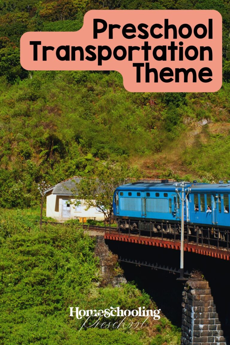Transportation Theme for Preschoolers - Homeschooling Preschool